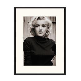 Liv Corday Bild 'Marilyn Monroe' Herren Gr&ouml;&szlig;e 30x40 grau / schwarz / wei&szlig;