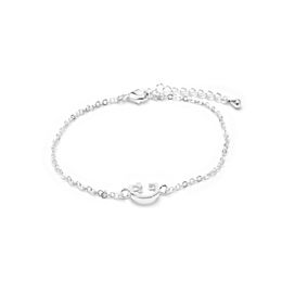 Luxenter Armband 'Alphabet G' Damen Gr&ouml;&szlig;e 19 cm silber