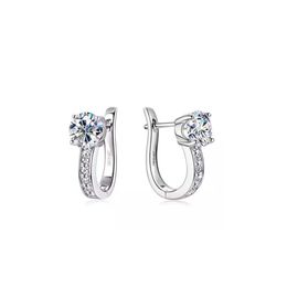 Rougemont Jewellery Ohrringe 'Funkelnde Moissanit Creolen Ohrringe 6,5mm 1,0ct' Damen Gr&ouml;&szlig;e One Size silber