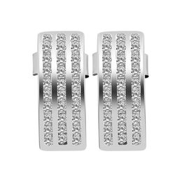 Akzent Ohrringe '"Catia" aus 925 Sterlingsilber, rhodiniert, langlebig' Damen Gr&ouml;&szlig;e One Size silber
