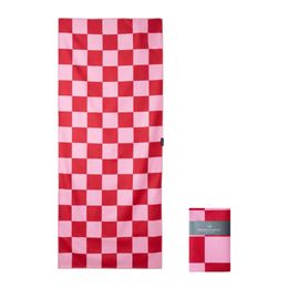 Woodsandwaves Strandtuch Damen Gr&ouml;&szlig;e 180 x 80cm kirschrot