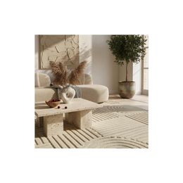 KADIMA DESIGN Teppich Hochflor RIGI in Beige, im Skandi-Boho-Stil, 240 x 340 cm