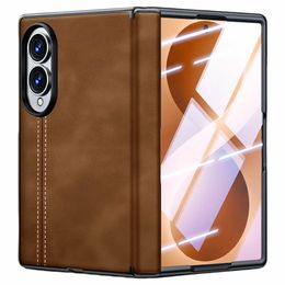 Wigento Handyh&uuml;lle + 9H Schutzglas f&uuml;r Samsung Galaxy Z Fold8 / Ultra / Flip8 Scharnier