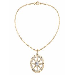 Rougemont Jewellery Kette 'Kompass Moissanit Halskette 925 Sterling Silber' Damen Gr&ouml;&szlig;e 45cm gold