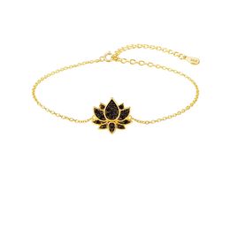 Alster Herz Armband 'Bali Midnight Lotus' Damen Gr&ouml;&szlig;e One Size gold