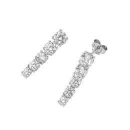 Smart Jewel Ohrringe Damen Gr&ouml;&szlig;e 25mm silber / transparent