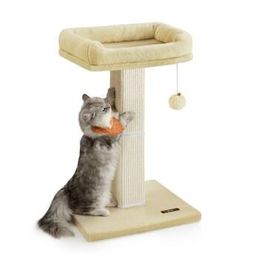 FEANDREA Kratzbaum Kratzstamm 71cm mit Pl&uuml;schball beige