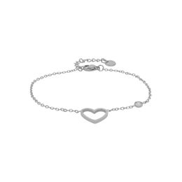Akzent Armband 'Anjul' Damen Gr&ouml;&szlig;e 17 cm silber