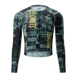 VeloNuts Jersey 'Fahrradtrikot Herren Langarm Sommer' male size M Dark green