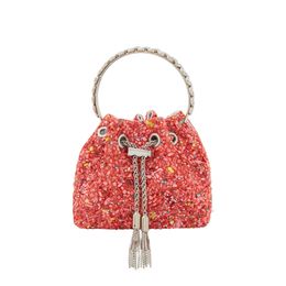 NAEMI Handtasche Damen Gr&ouml;&szlig;e One Size rot / silber