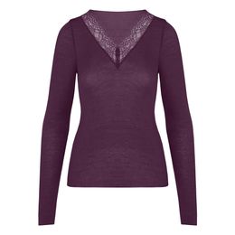Hunkem&ouml;ller Hunkem&ouml;ller Top 'V-neck with Cashmere' Damen Gr&ouml;&szlig;e XL lila