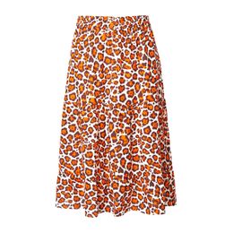 Ulla Popken Rock Damen Gr&ouml;&szlig;e 46/48 braun / orange / wei&szlig;