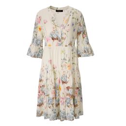 Aniston Casual Kleid Damen Gr&ouml;&szlig;e 48 oliv / lila / rosa / naturwei&szlig; Sommerkleid
