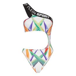 Plein Sport Swimsuit female size 4XL Blue / Orange / Black / White