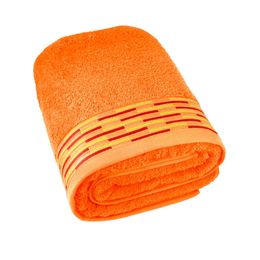 Lashuma Handtuch 'Lugano' Damen Gr&ouml;&szlig;e 90 x 180 cm dunkelorange