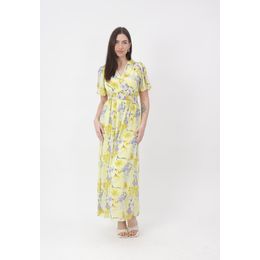 Elara Kleid Damen Gr&ouml;&szlig;e 36/38 gelb / dunkelgelb / gr&uuml;n / lila Sommerkleid