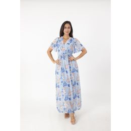 Elara Kleid Damen Gr&ouml;&szlig;e 36/38 creme / hellblau / apricot Sommerkleid
