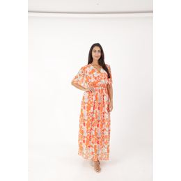 Elara Kleid Damen Gr&ouml;&szlig;e 36/38 mint / hellorange Sommerkleid
