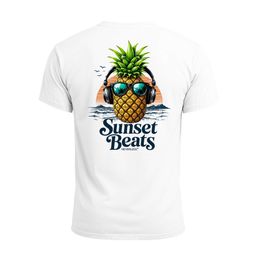 Neverless Shirt 'Sunset Beats' Herren Gr&ouml;&szlig;e XS wei&szlig;