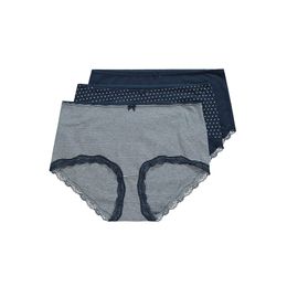 Ulla Popken Slip Damen Gr&ouml;&szlig;e M/L navy / rauchblau / nachtblau / wei&szlig;