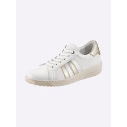 airsoft modern+ Damen Sneaker mit Wechselfu&szlig;bett, wei&szlig;-silber, Gr&ouml;&szlig;e 42