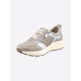 Naturl&auml;ufer Naturl&auml;ufer Damen Sneaker mit Glanz-Partien, taupe, Gr&ouml;&szlig;e 37