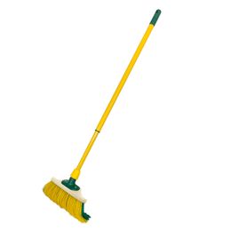B&Uuml;MAG B&Uuml;MAG eG Krallenbesen mit Kunststoffstielhalter und Teleskopstiel 30 cm gelb gr&uuml;n