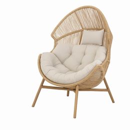 toom Loungesessel 'Jolanda' Polyethylen beige 100 x 98 x 142 cm