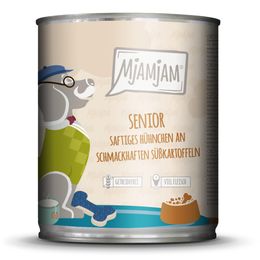 MjAMjAM Hundenassfutter 'Leckere Mahlzeiten' Huhn mit S&uuml;&szlig;kartoffel Senior 800 g