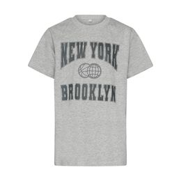Urban Classics Shirt 'New York Brooklyn' boy size 134/140 Grey / Dark grey