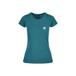 Urban Classics T-Shirt Damen Gr&ouml;&szlig;e L petrol / wei&szlig;