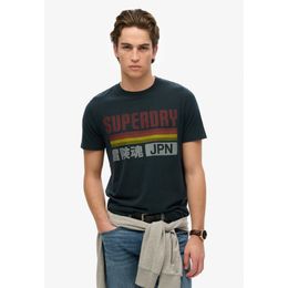 Superdry & Co Shirt male size S marine blue / Yellow / Light grey / Bordeaux