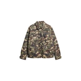 Superdry & Co Jacke 'Verzierte M65 Military' Damen Gr&ouml;&szlig;e M gr&uuml;n / khaki / oliv Sommerjacke