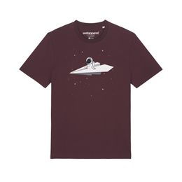 Watapparel Shirt ' Fly me to the moon ' Herren Gr&ouml;&szlig;e L navy / dunkelrot / wei&szlig;