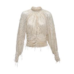 Salsa Jeans Bluse Damen Gr&ouml;&szlig;e M/L beige
