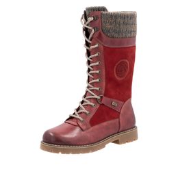 Remonte Schn&uuml;rstiefel Damen Gr&ouml;&szlig;e 41 hellbraun / graumeliert / grenadine / rubinrot
