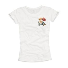 Makaya Shirt 'Three Roses' Damen Gr&ouml;&szlig;e M wei&szlig;