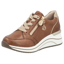 Remonte Schn&uuml;rschuh Damen Gr&ouml;&szlig;e 38 creme / cognac Sommerschuhe