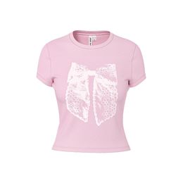 Hypedrop T-Shirt 'Brooke' Damen Gr&ouml;&szlig;e S creme / rosa