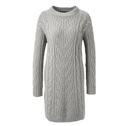 Aniston Casual Kleid Damen Gr&ouml;&szlig;e L grau