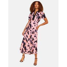 Love & Roses Kleid Damen Gr&ouml;&szlig;e 44 navy / orange / hellpink / schwarz Sommerkleid