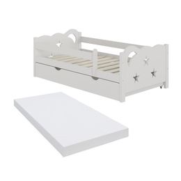 Vitalispa Kinderbett, Wei&szlig;, Holz, 1 Schubladen, Rechteckig, 146x53x76 cm, Kinderzimmer & Jugendzimmer, Jugendm&ouml;bel, Jugendbetten
