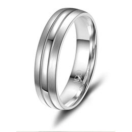 MARRYA Ring 'MARRYA SI-07 Ehering aus Silber' female size 70 Silver grey