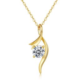 Staufergold Kette 'Moissanit Halskette Swing &ndash; Eleganz in Bewegung' Damen Gr&ouml;&szlig;e Onesize gold