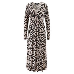 Aniston Selected Kleid Damen Gr&ouml;&szlig;e 38 beige / schwarz Sommerkleid
