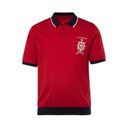 Men Plus Shirt male size XL marine blue / Blood red / White