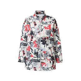 MIAMODA Jacke Damen Gr&ouml;&szlig;e XL/XXL grau / rot / schwarz / offwhite Sommerjacke
