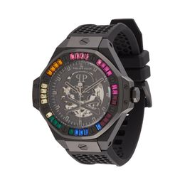Philipp Plein Uhr '$keleton Royal' Herren Gr&ouml;&szlig;e One Size blau / gr&uuml;n / pink / schwarz