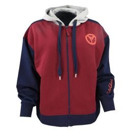Carlo Colucci Sweatjacke 'Carla' Damen Gr&ouml;&szlig;e XL navy / koralle / wei&szlig;