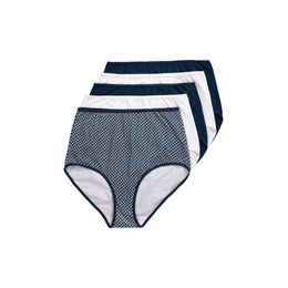 Ulla Popken Slip Damen Gr&ouml;&szlig;e XXXL/4XL nachtblau / schwarz / wei&szlig;